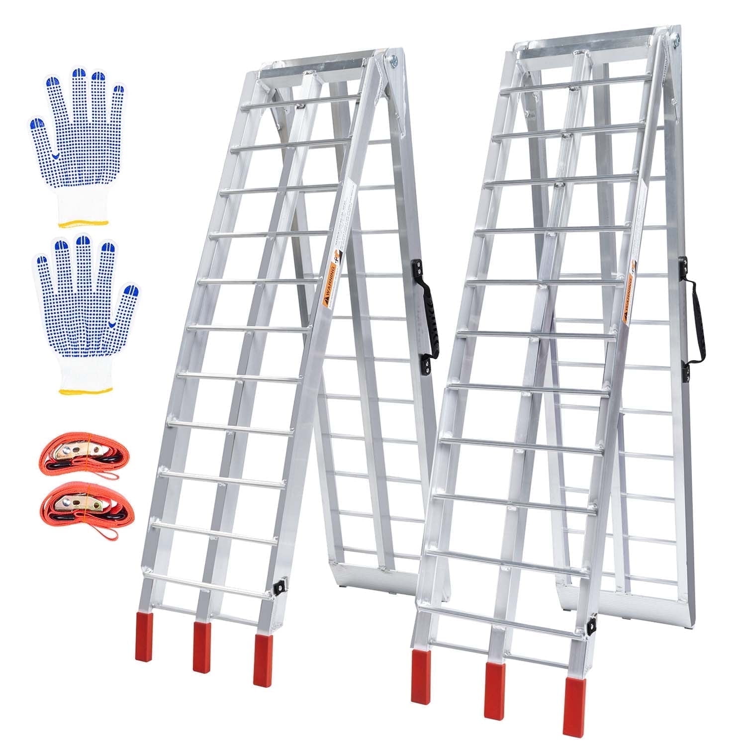 "WheelX Aluminum Folding Truck Ramps, 1800 lbs Capacity, 90""x12 ...