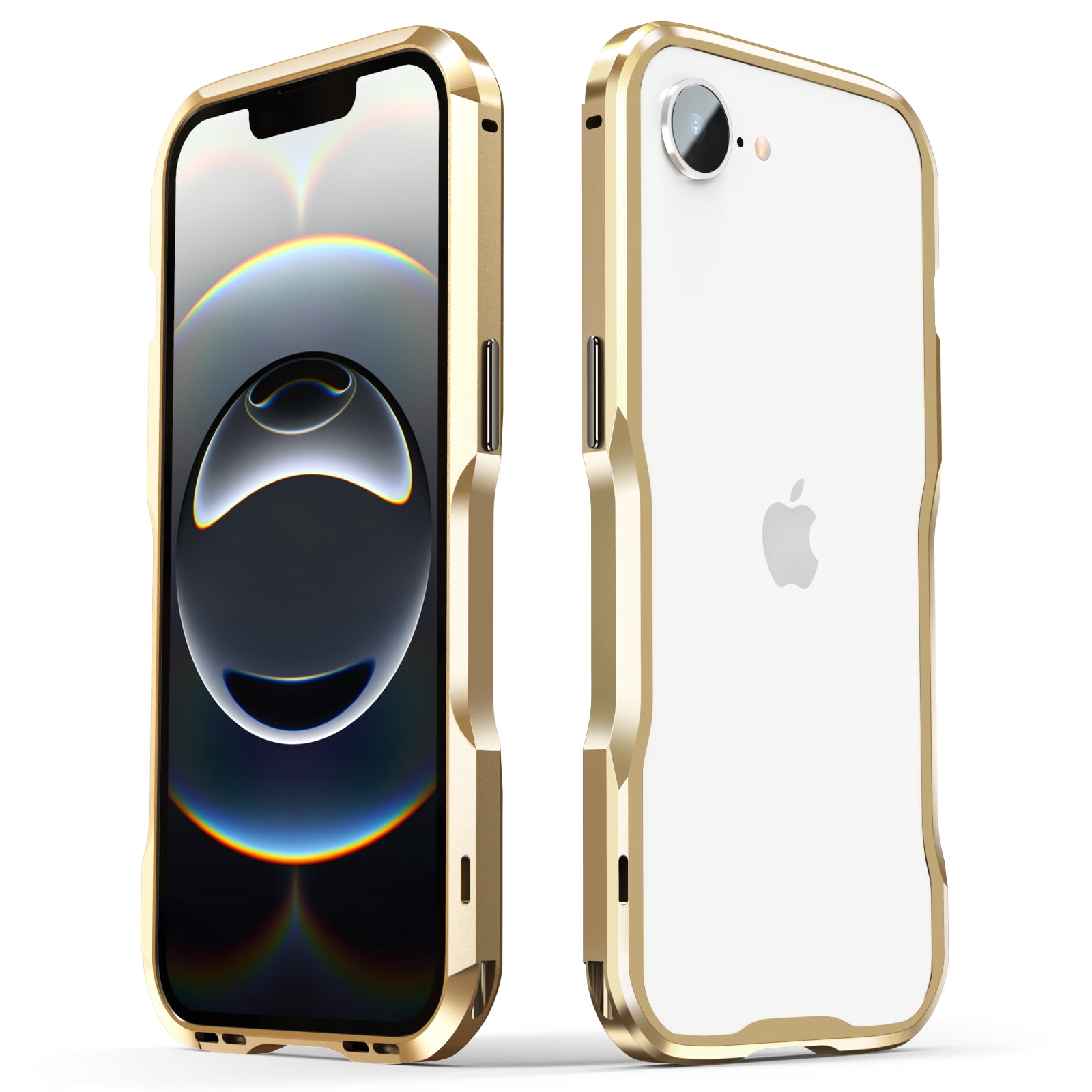 Aluminum Frame Metal Bumper Frame Slim Hard Case Cover for iPhone 16e ...