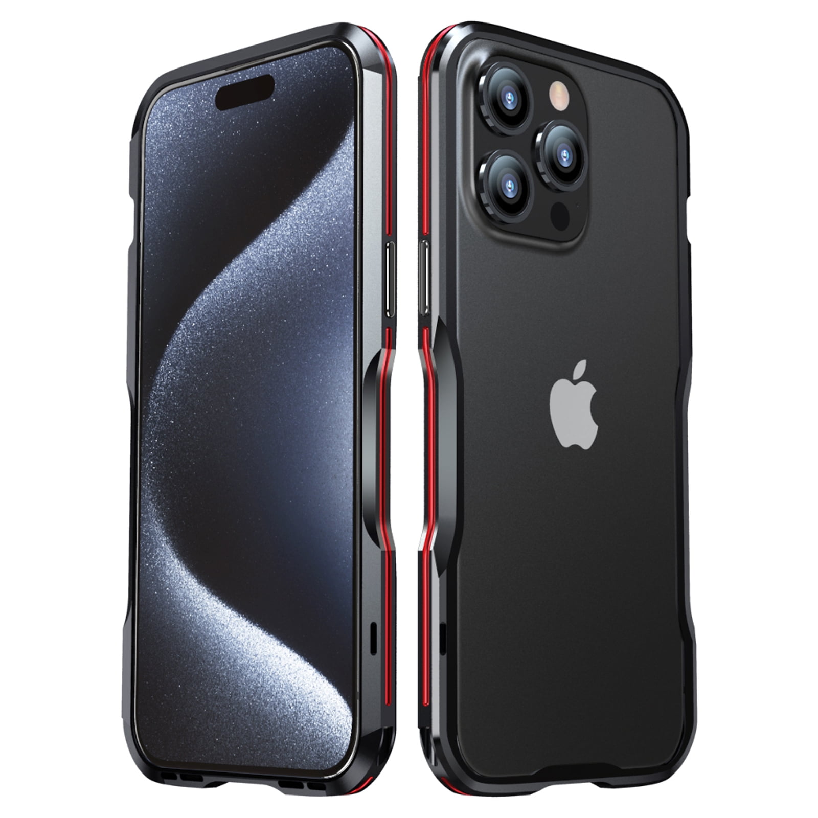 Aluminum Frame Metal Bumper Frame Slim Hard Case Cover for iPhone 15 ...