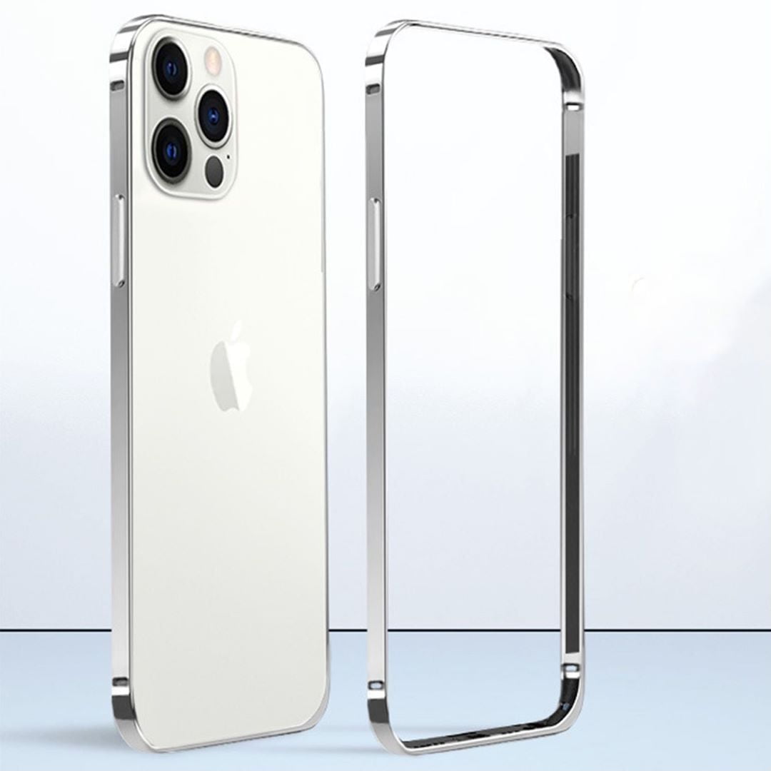 Aluminum Frame Metal Bumper Slim Hard Case for iPhone 15 Pro Max with ...