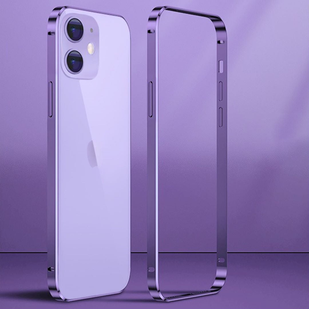 Aluminum Frame Metal Bumper Slim Hard Case for iPhone 15 Pro with Soft ...