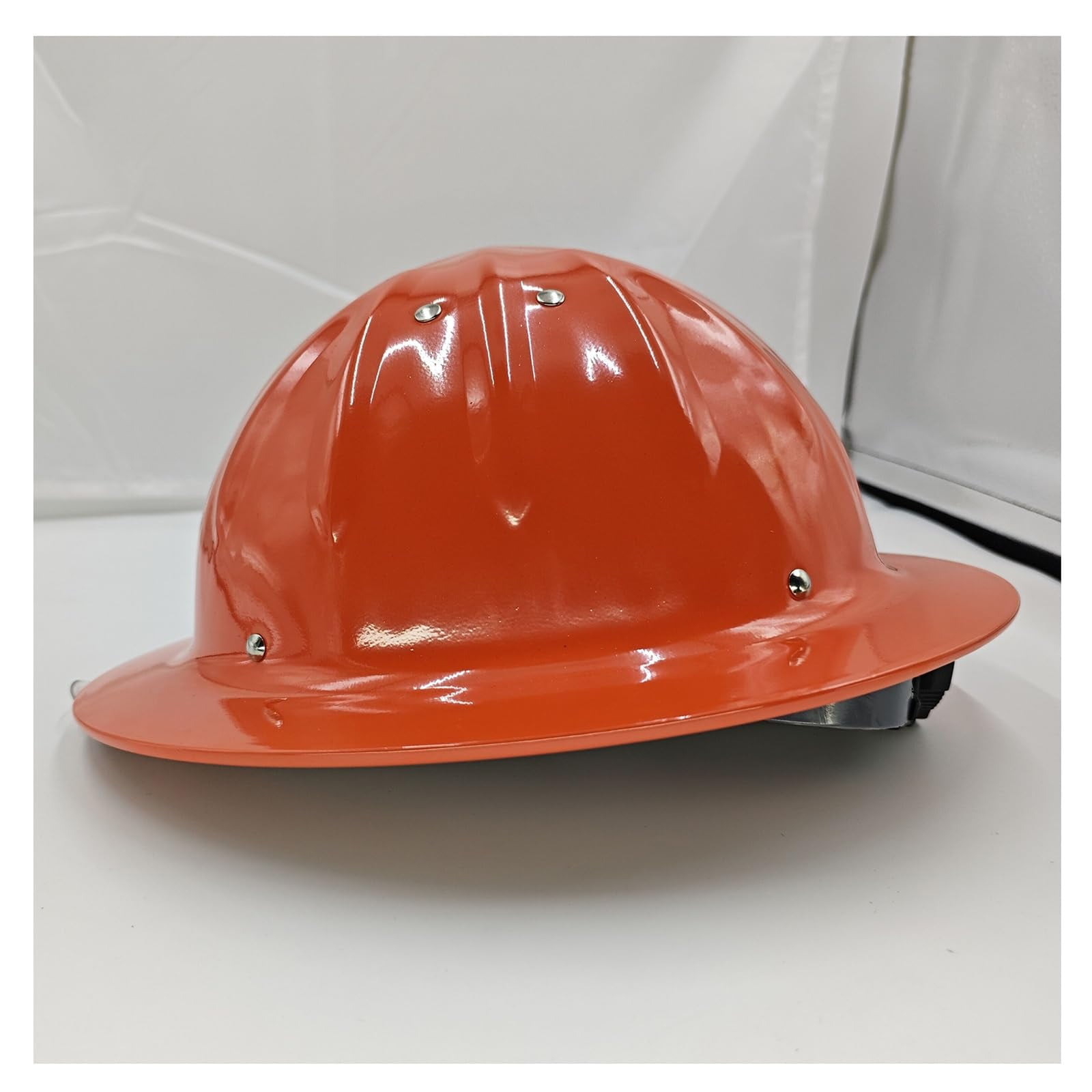 Aluminum Full Brim Hard Hat with Removable Liner, 4-Point Fastening ...