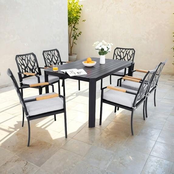 Aluminum Furniture with Drainage Design - Outdoor Patio Use in Rainy ...