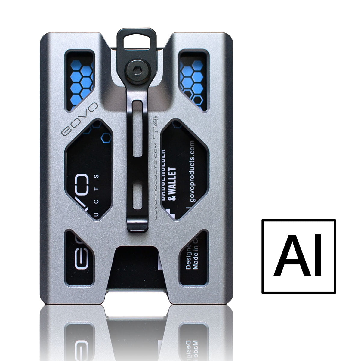 Aluminum GOVO Badge Holder/Wallet_ Durable ID Card Holder with Metal ...