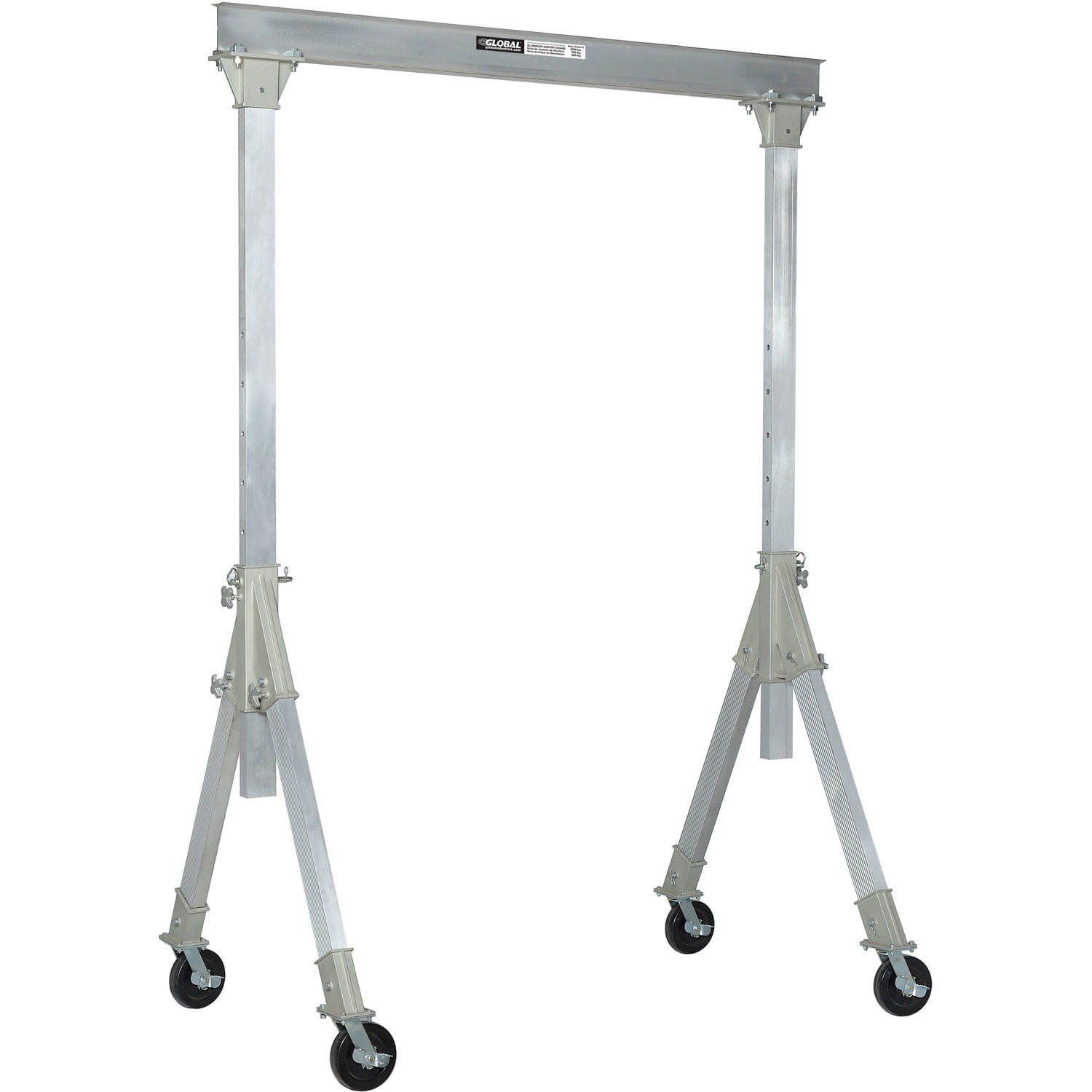 Aluminum Gantry Crane - KD, 2000lb Load Cap, Adjustable Height, 10'W I ...