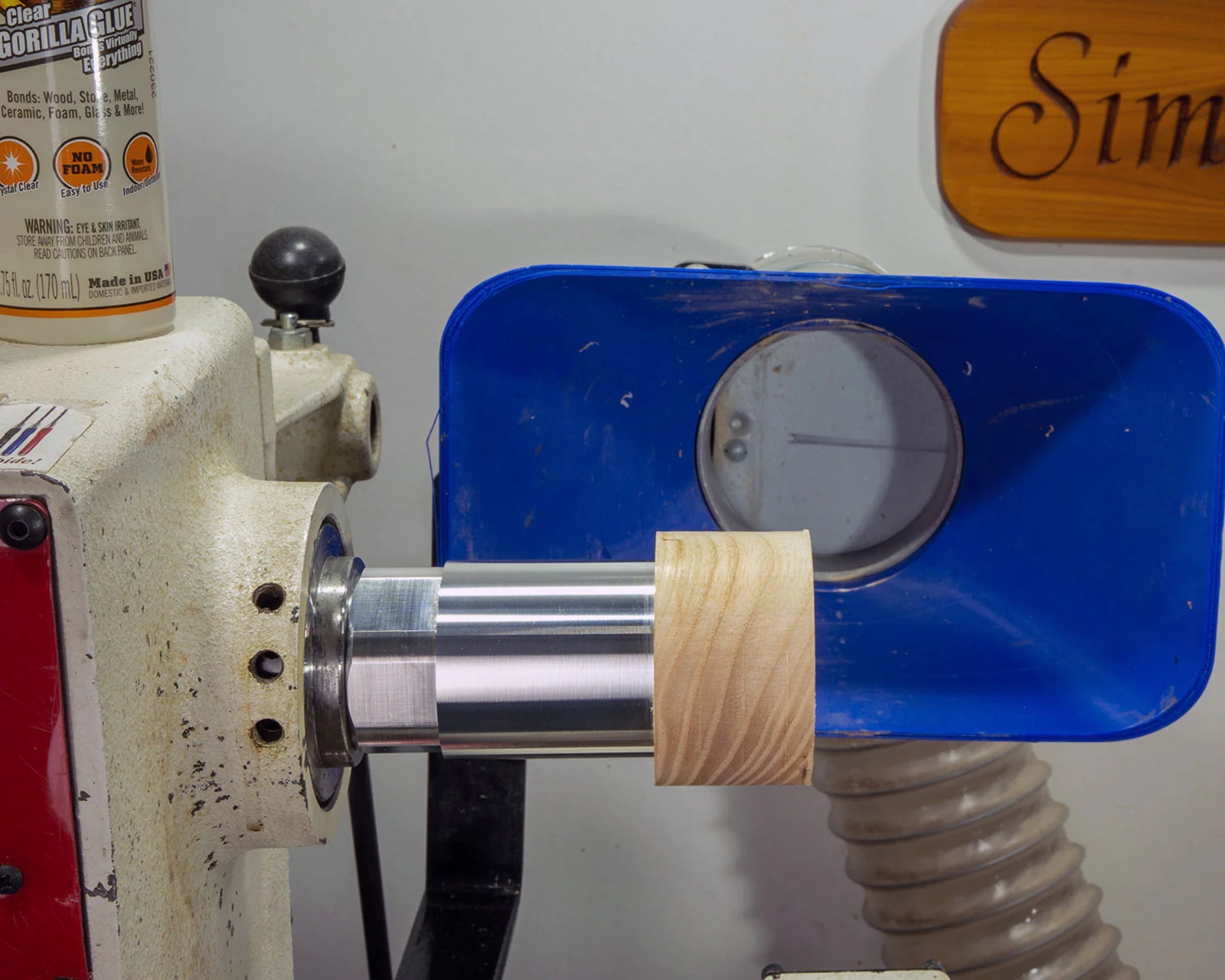 Aluminum Glue Hub with Threads for wood lathe spindle, instead of chuck ...