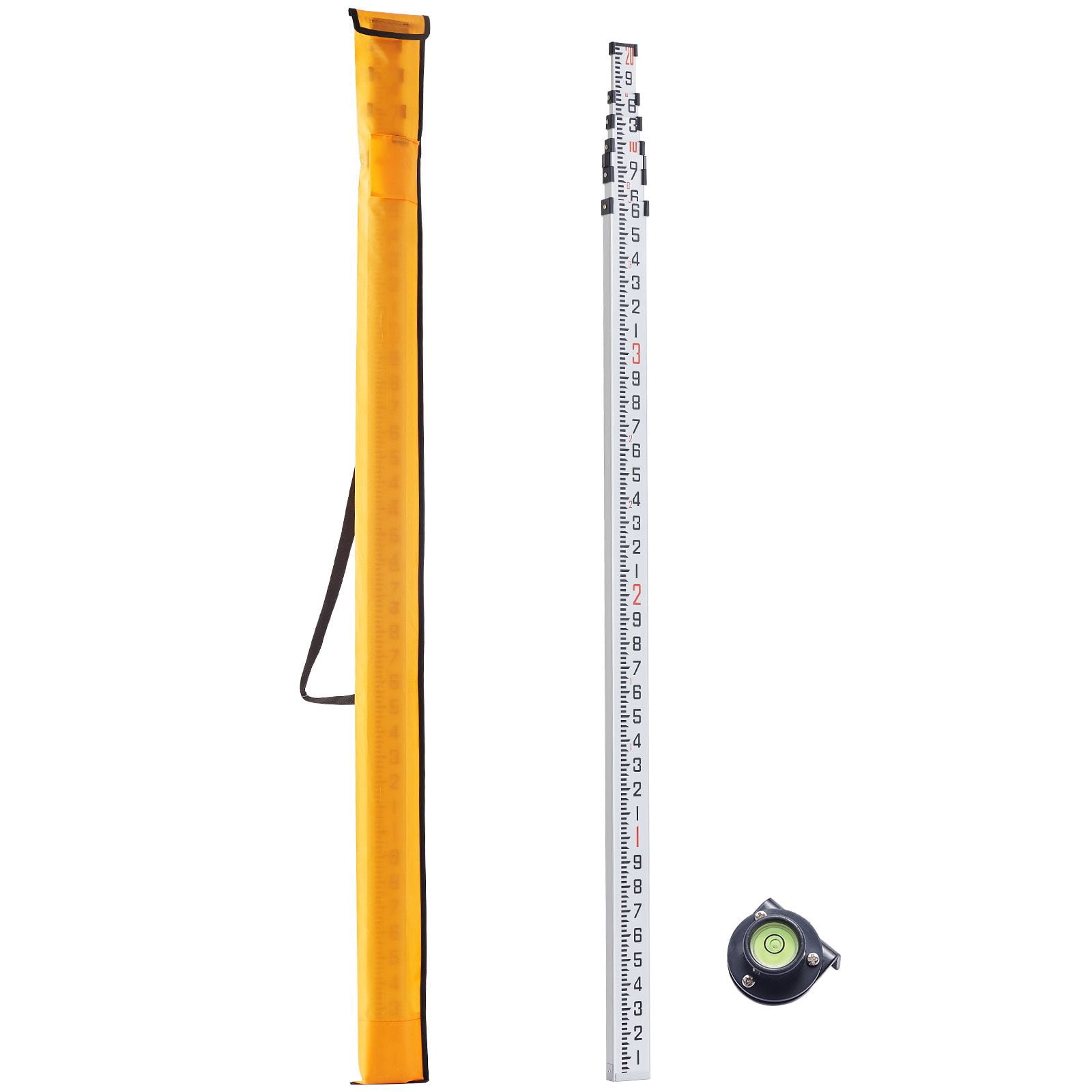 Aluminum Grade Rod, 20-Feet/10ths 6 Sections Telescopic Measuring Rod ...
