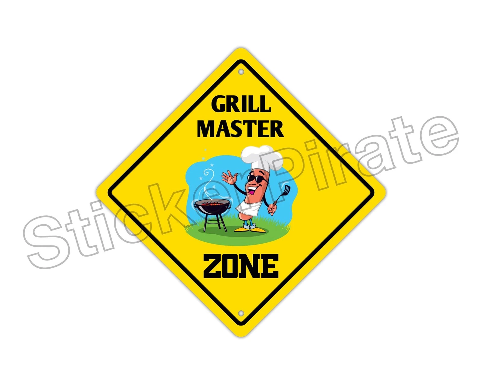 *Aluminum* Grill Master Zone Funny Metal Novelty Sign 12X12 - Walmart.com