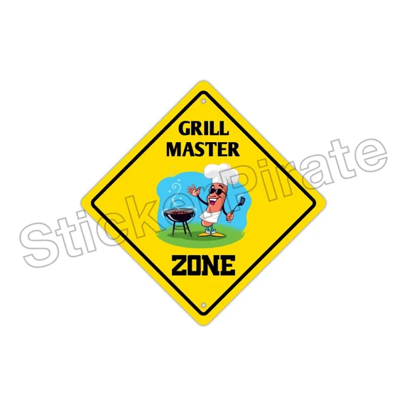 *Aluminum* Grill Master Zone Funny Metal Novelty Sign 12X12 - Walmart.com
