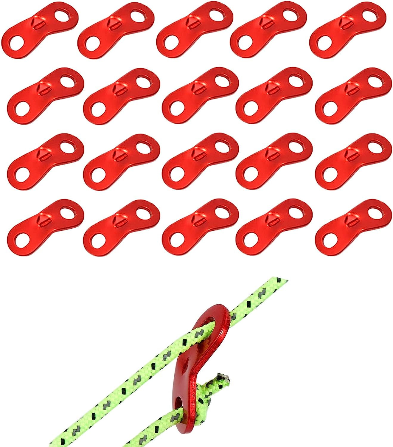 Aluminum Guy Rope Tensioners - Tent Wind Rope Fastener Buckles (20 PCS ...