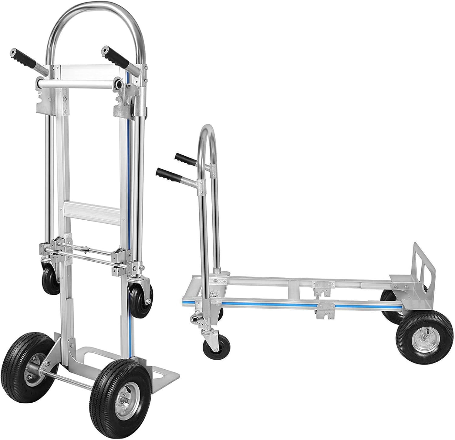 Aluminum Hand Truck, Heavy Duty Convertible Hand Truck Dolly 2 in 1 ...