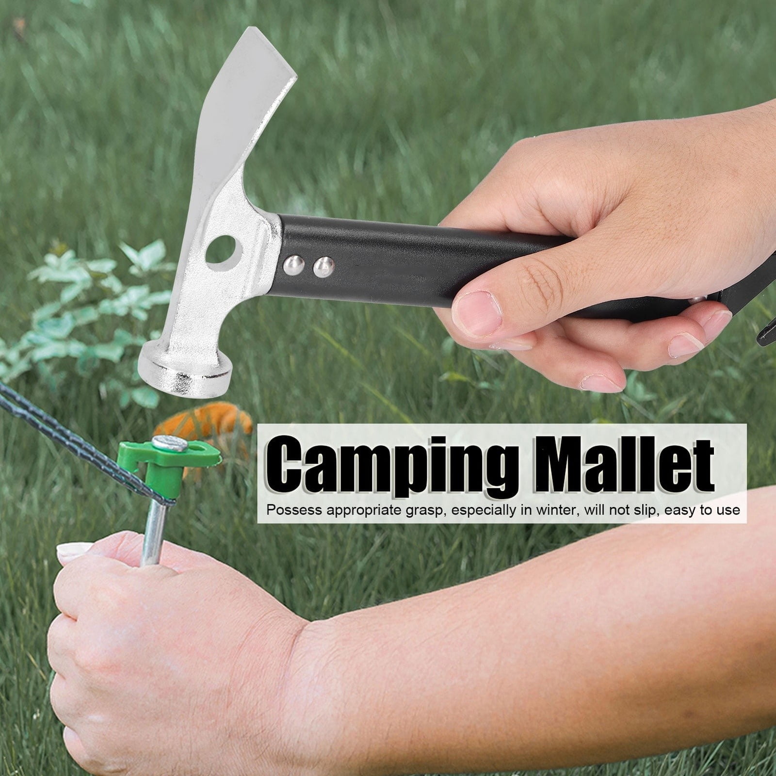 Aluminum Handle Camping Stake Puller Hammer, Lightweight Portable ...