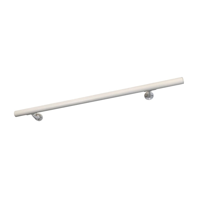 Aluminum Handrail Direct DHR 10' Handrail Section with Mounts - White ...