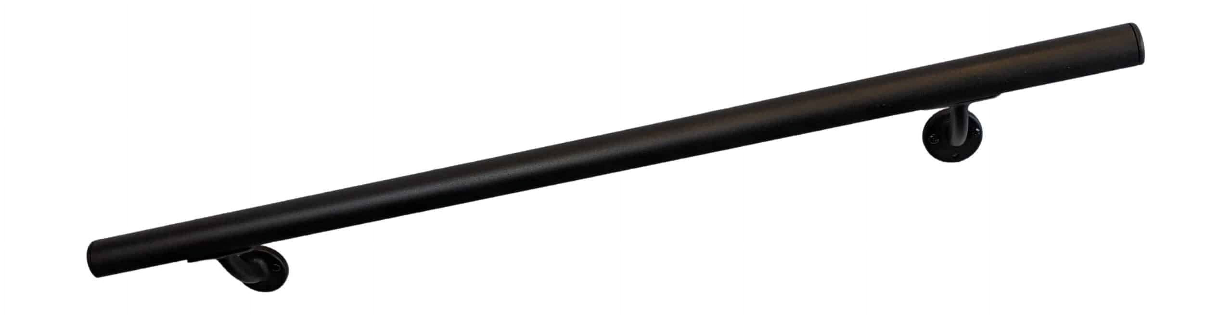 Aluminum Handrail Direct DHR 11' Handrail Section with Mounts - Black ...