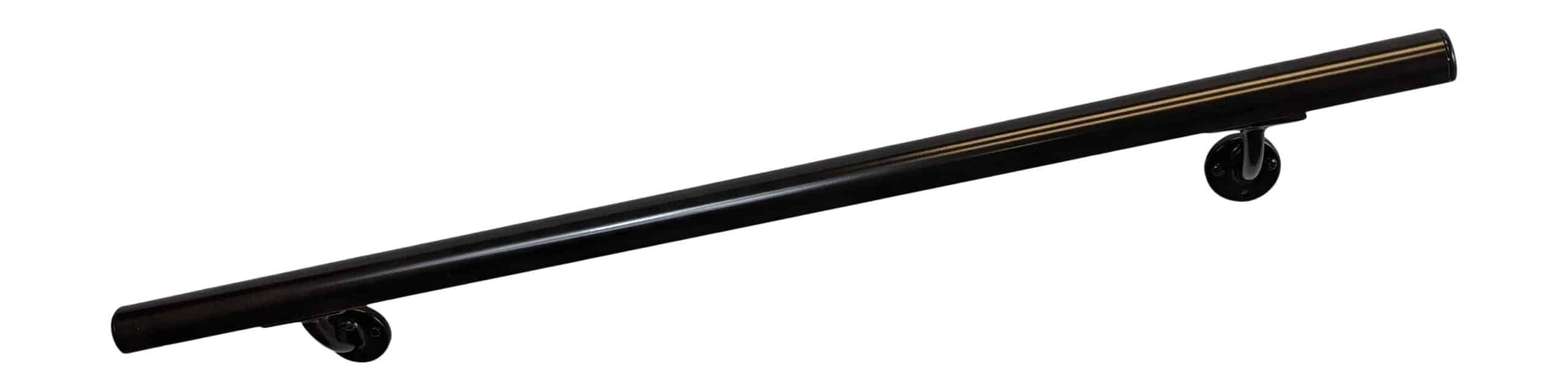 Aluminum Handrail Direct DHR 14' Handrail Section with Mounts - Black ...
