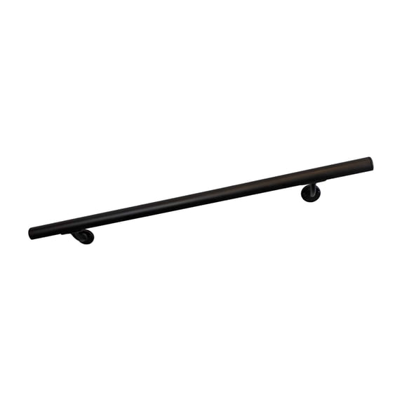 Aluminum Handrail Direct DHR 3' Handrail Section with Mounts - Black ...