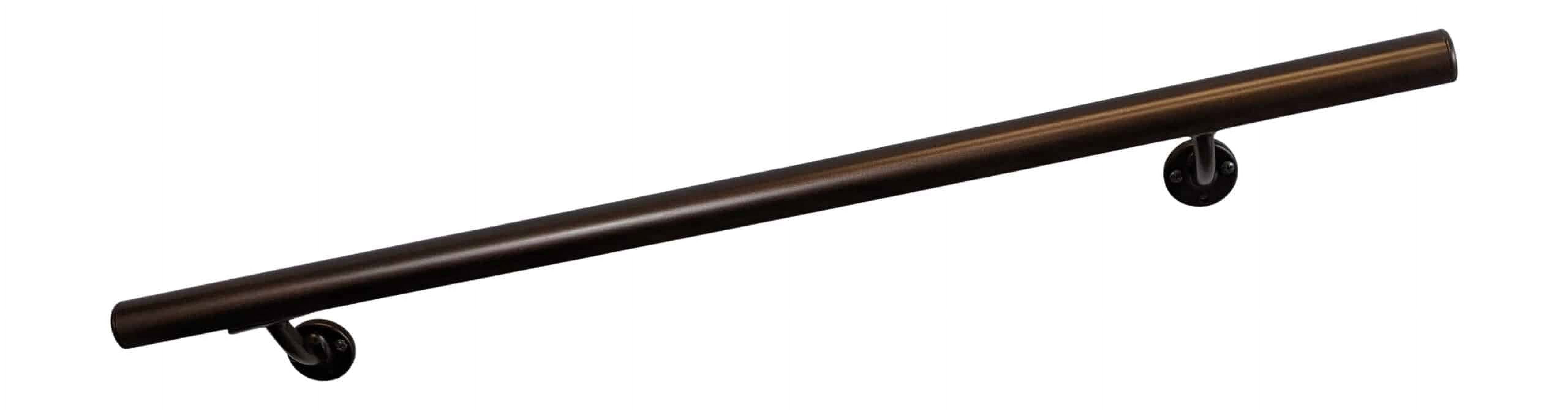 Aluminum Handrail Direct DHR 4' Handrail Section with Mounts - Dark ...