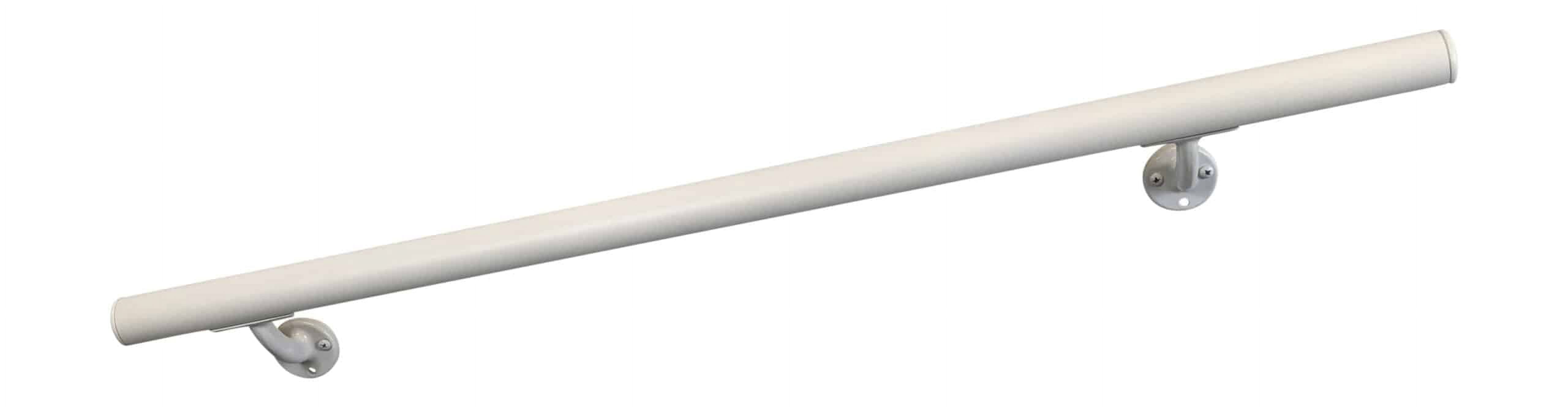 Aluminum Handrail Direct DHR 4' Handrail Section with Mounts - White ...