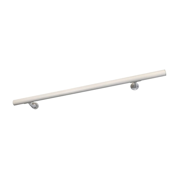 Aluminum Handrail Direct DHR 6' Handrail Section with Mounts - White ...