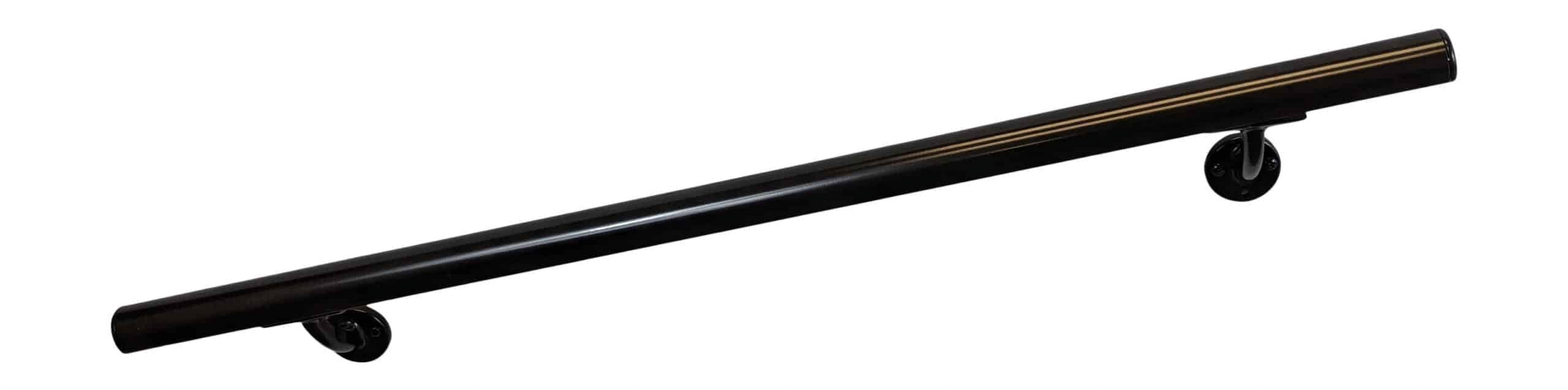 Aluminum Handrail Direct DHR 8' Handrail Section with Mounts - Black ...