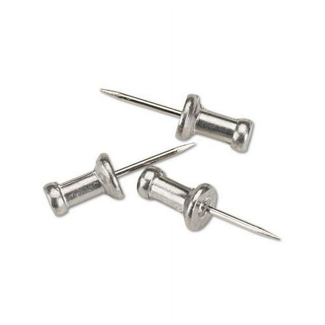 Aluminum Head Push Pins Aluminum, Silver, 1/2", 100/Box - Walmart.com
