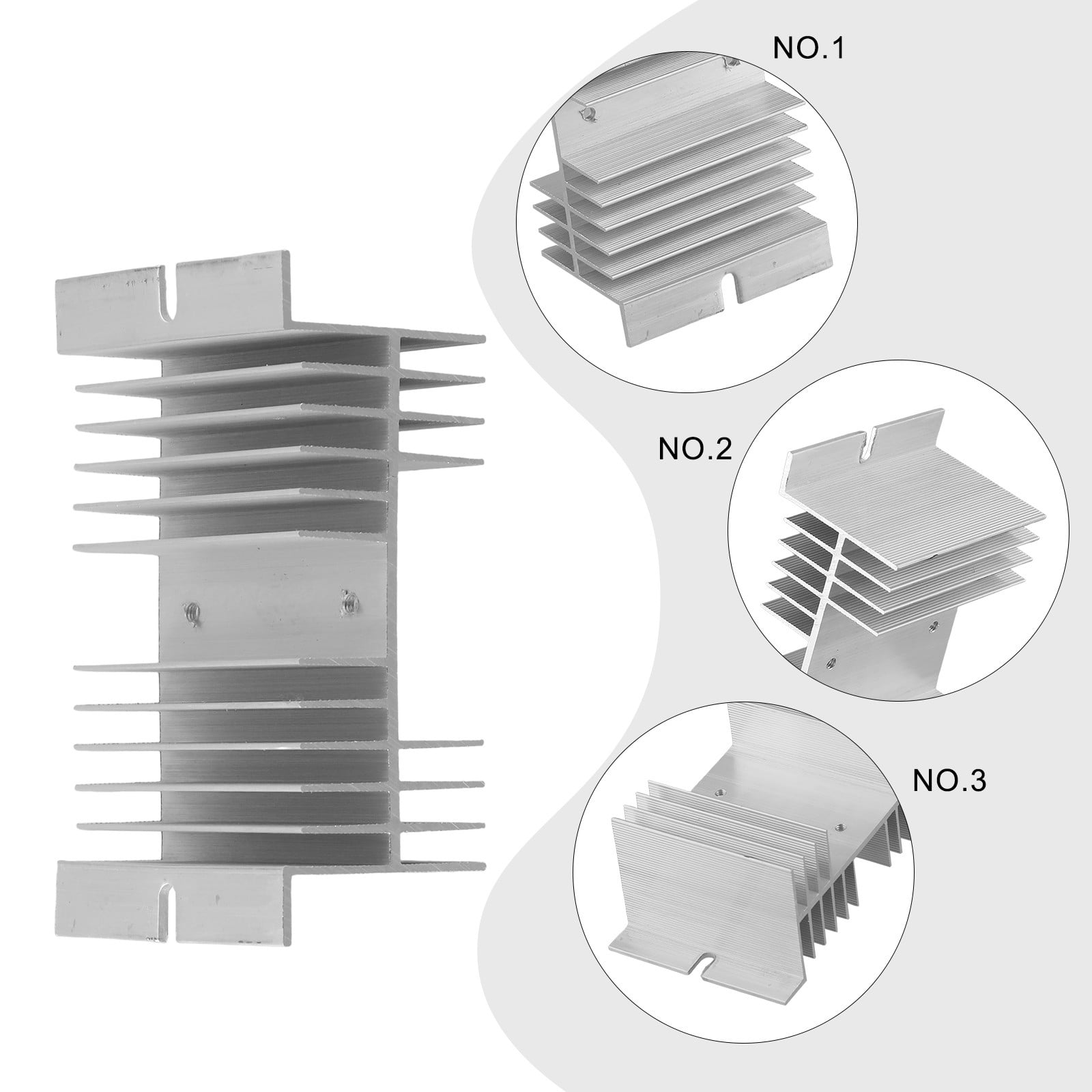 Aluminum Heat Sink 100A For Solid State Relay Ssr For Wind Turbine ...