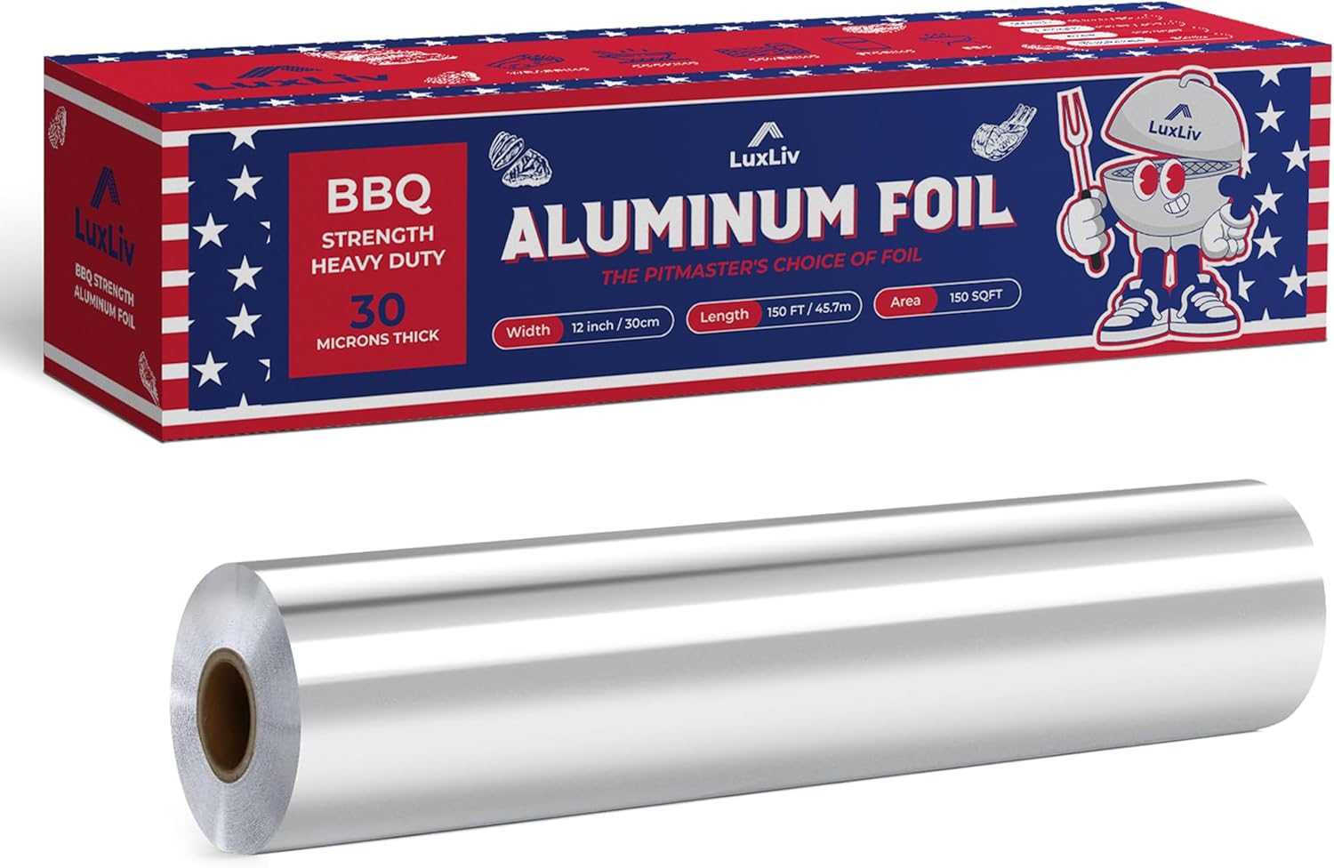 Aluminum Heavy Duty 30 Micron Tin Foil Roll – 12 inch wide x150ft ft ...