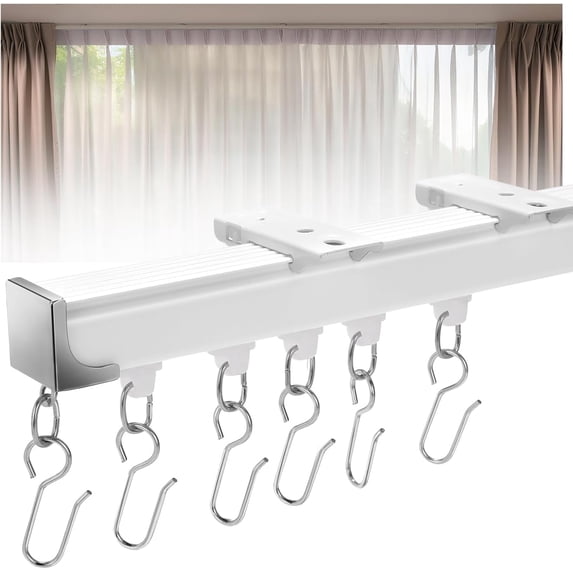 Aluminum Heavy Duty Ceiling Curtain Track, Room Divider Rail System ...
