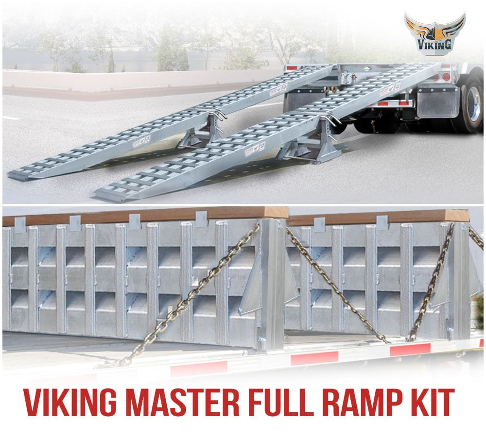 Aluminum Heavy-Duty Loading Ramp Kit - 1 Pair Upper Ramps, Lower Ramps ...