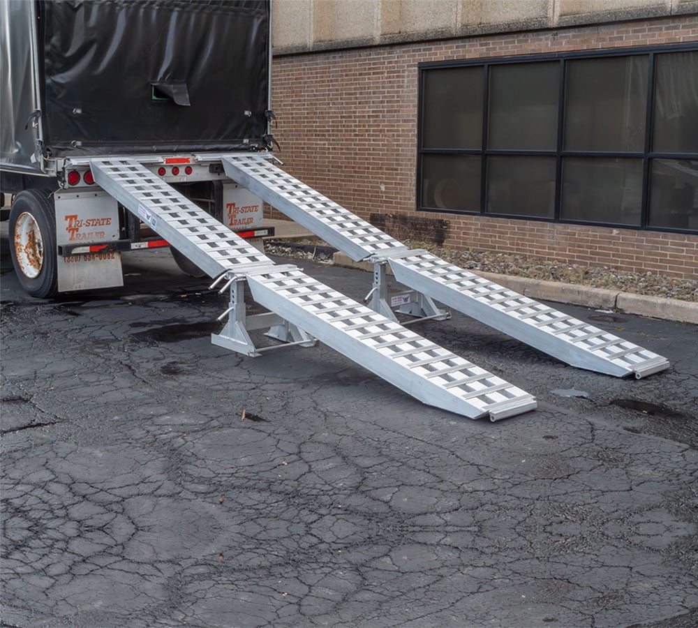 Aluminum Heavy-Duty Loading Ramp Kit - 1 Pair Upper Ramps, Lower Ramps ...
