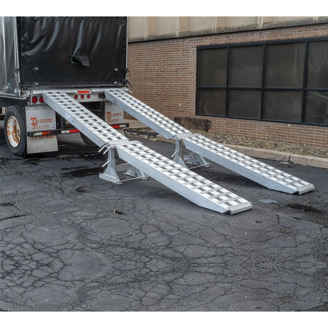 Aluminum Heavy-Duty Loading Ramp Kit - 1 Pair Upper Ramps, Lower Ramps ...