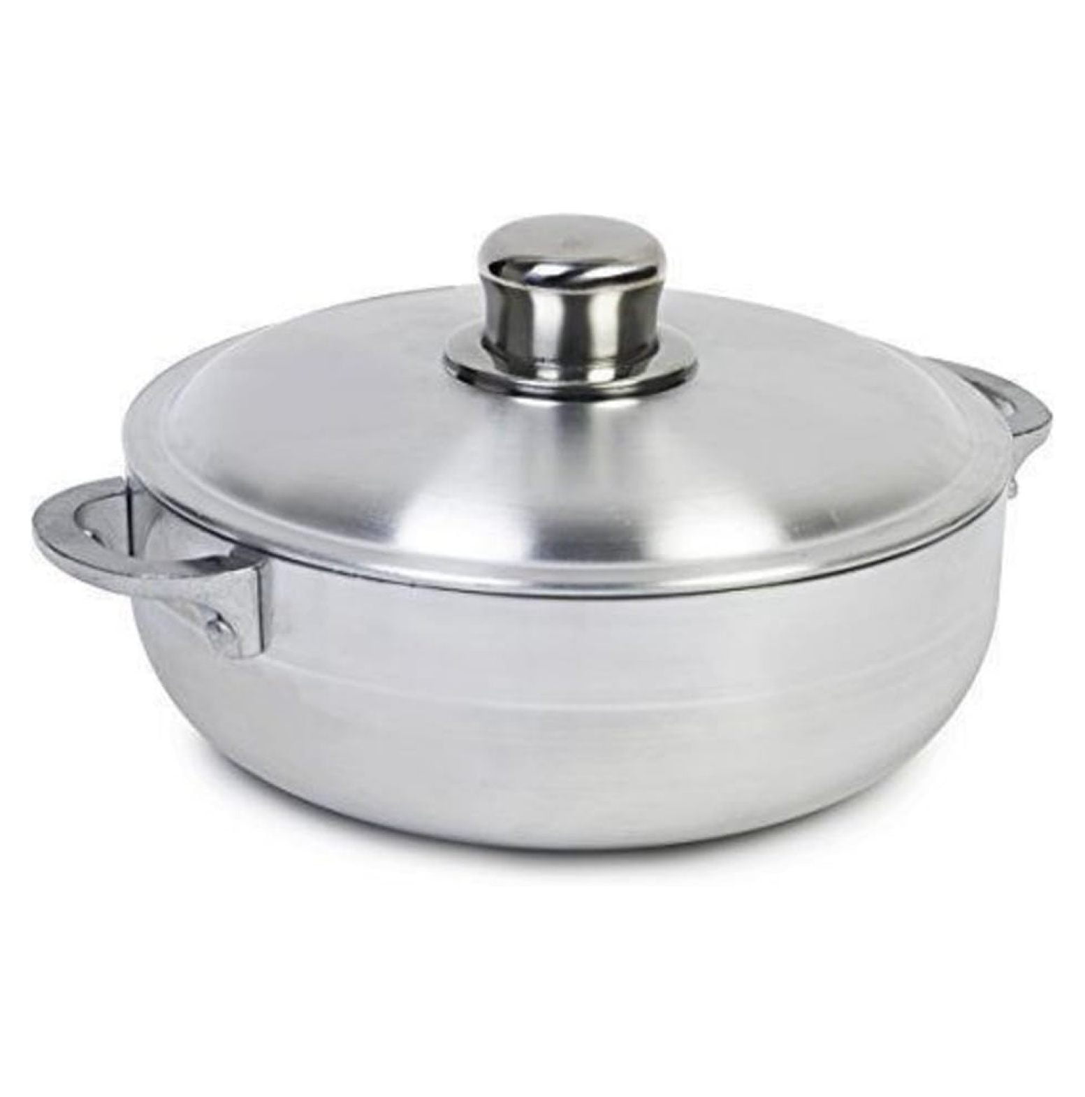 Aluminum Heavy Gauge Caldero With Aluminum Lid,Silver, Small 1.7 QT ...