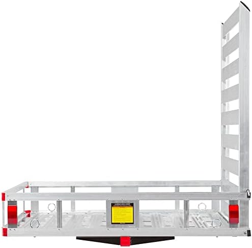 Aluminum Hitch Cargo Carrier Utility Basket with Loading Ramp for 2 ...