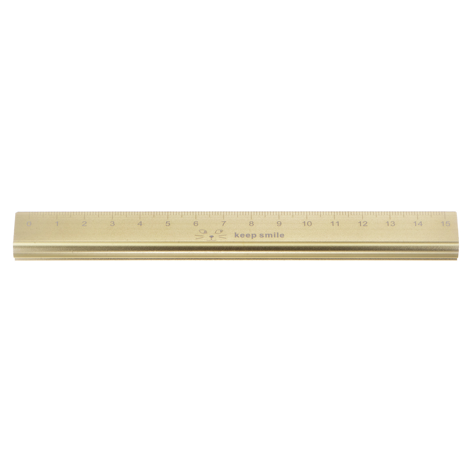Aluminum Hollow Scale Ruler 15cm Straight Metal Ruler, Golden - Walmart.com