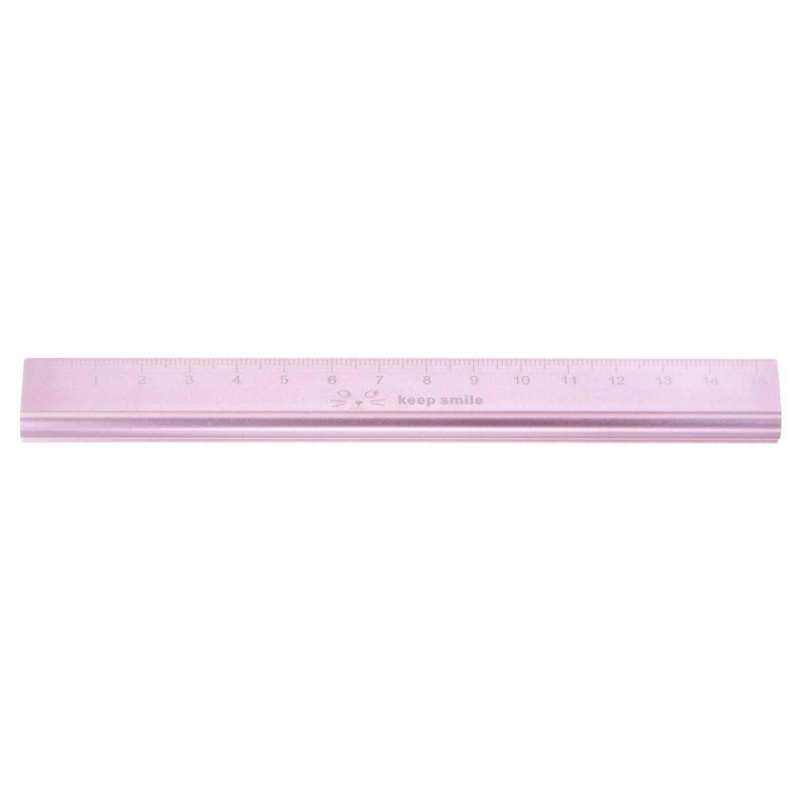 Aluminum Hollow Scale Ruler 15cm Straight Metal Ruler, Rose Red ...