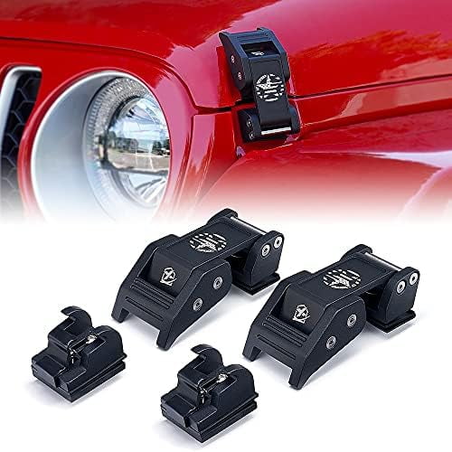Aluminum Hood Latches with Star, Adjustable Hood Latch Catches Kit ...