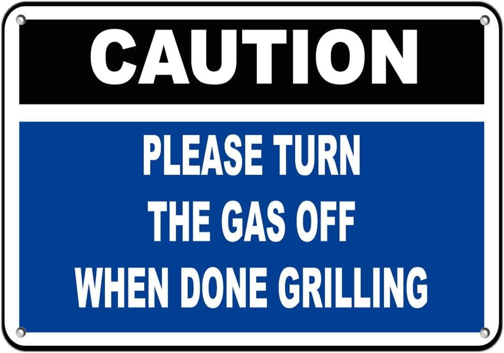 Aluminum Horizontal Metal Sign Multiple Sizes Caution Please Turn The ...