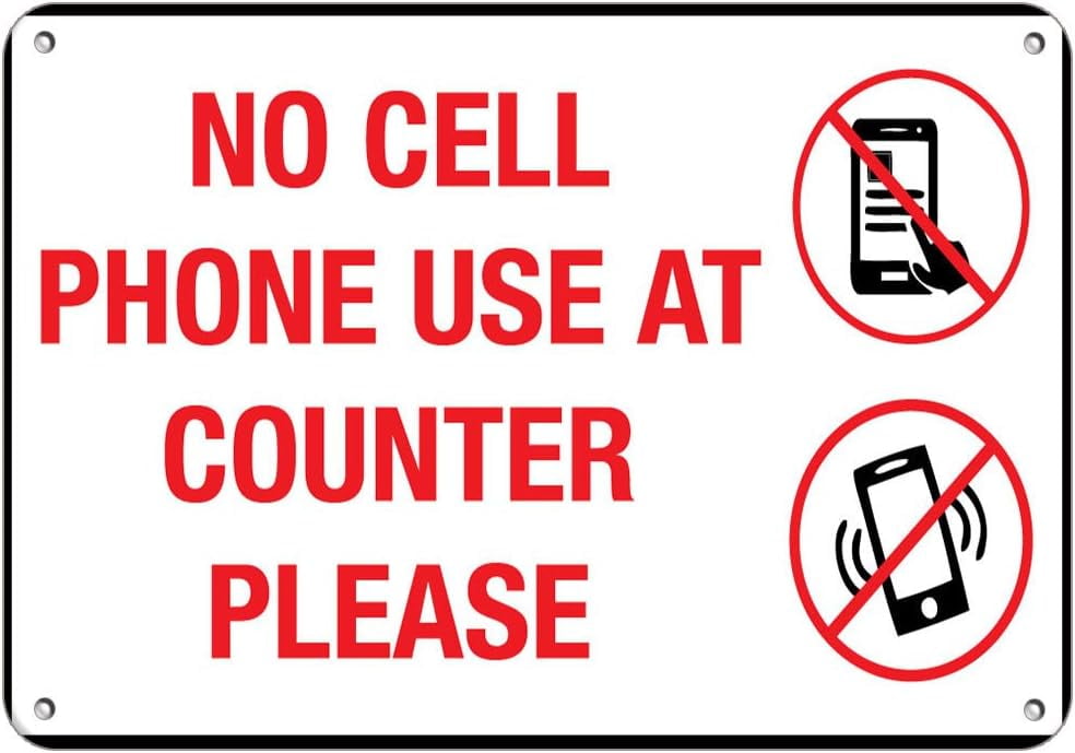 Aluminum Horizontal Metal Sign Multiple Sizes No Cell Phone Use at ...