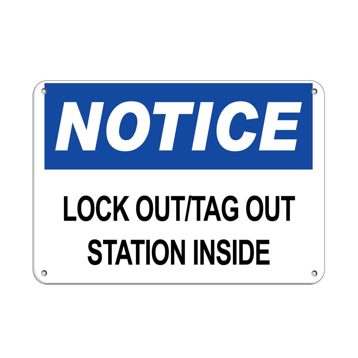 Aluminum Horizontal Metal Sign Multiple Sizes Notice Lock Out Tag ...