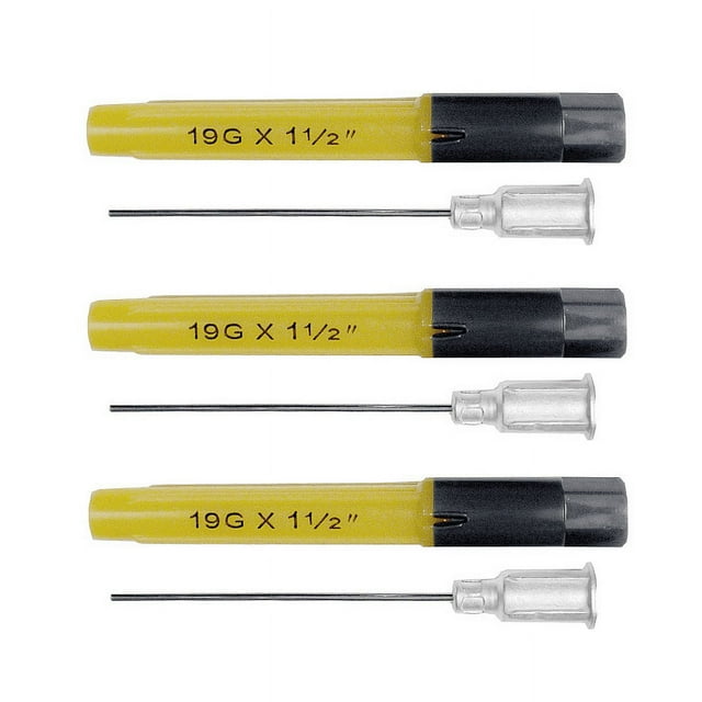 Aluminum Hub Blunt Luer Lock Needles 100/box Individually packed 19Ga X ...