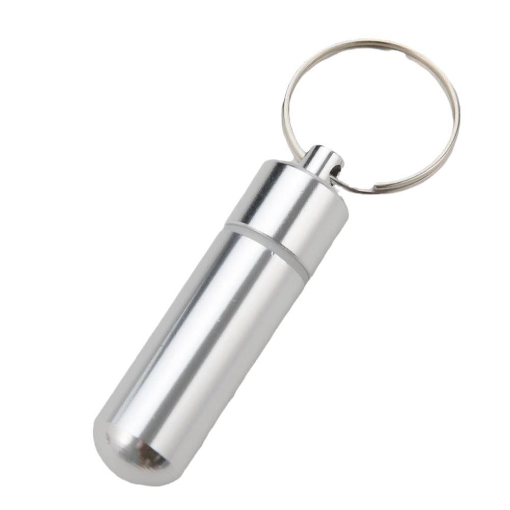 Aluminum Keychain Pill Case: Waterproof, Unscrewable Cover for Pills ...