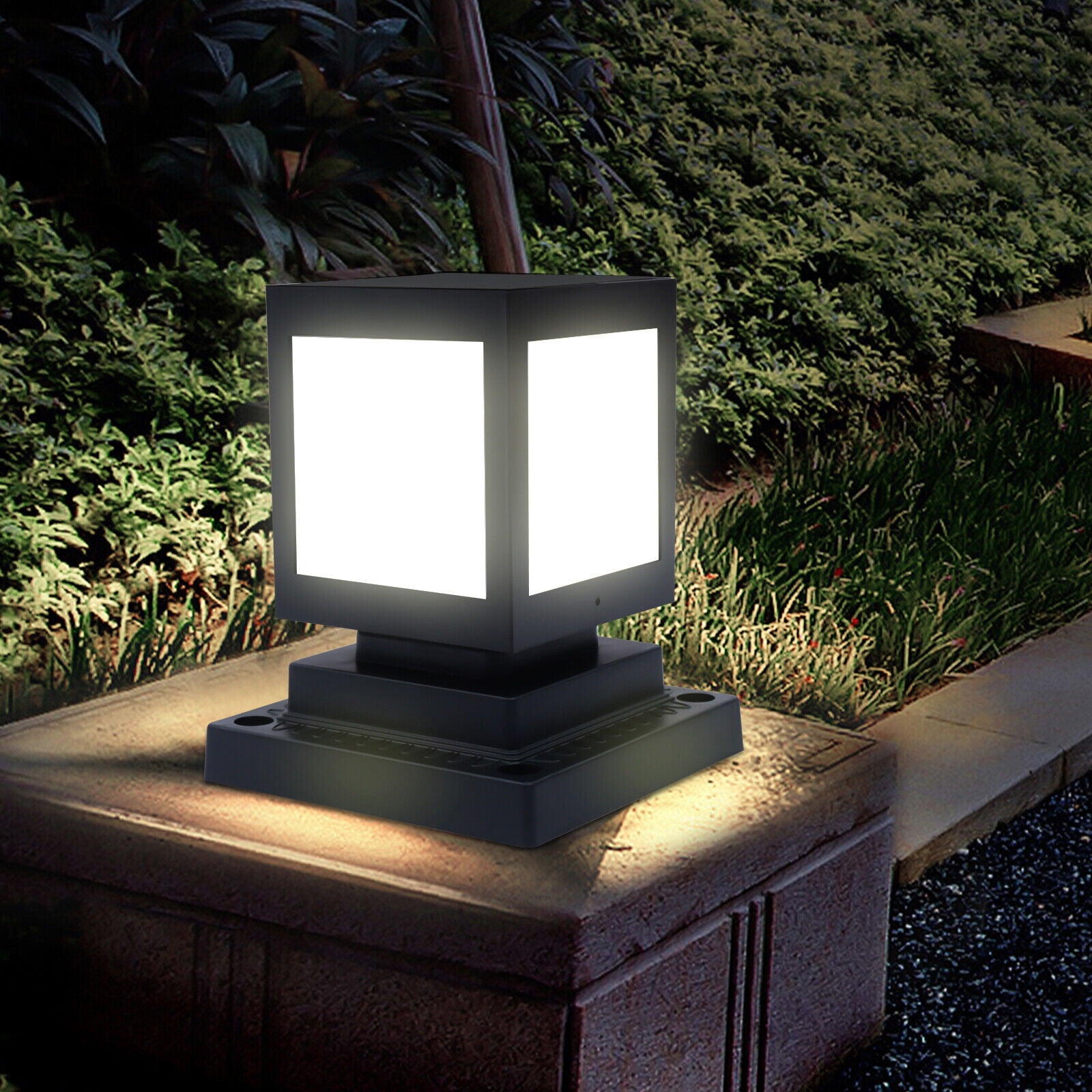 Aluminum LED Pillar Lamp Outdoor Garden Fence Light Yard Post ...