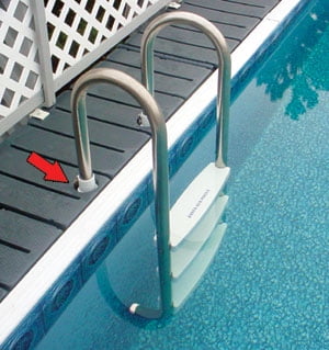 Aluminum Ladder Flanges 2" for Above-Ground Pools - 2 Pack - Walmart.com