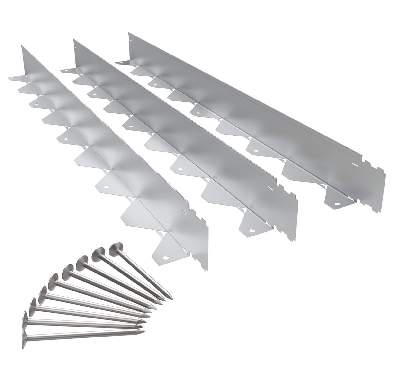 Aluminum Landscape Edging - 4 Inch High, 3.3ft Sections (3-Pack) with ...