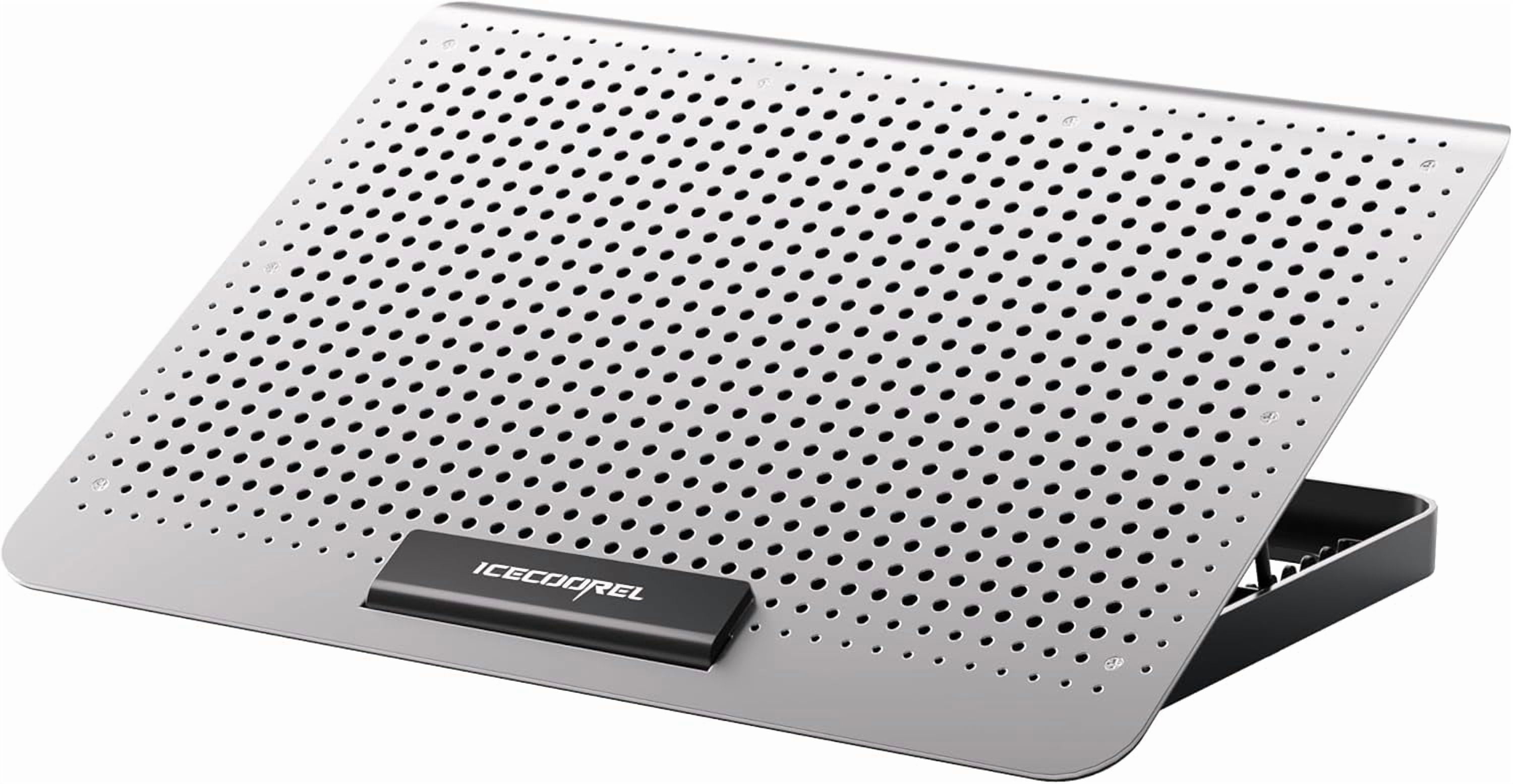 Aluminum Laptop Cooling Pad, Cooler Stand with 7 Height Adjustable, Fan ...