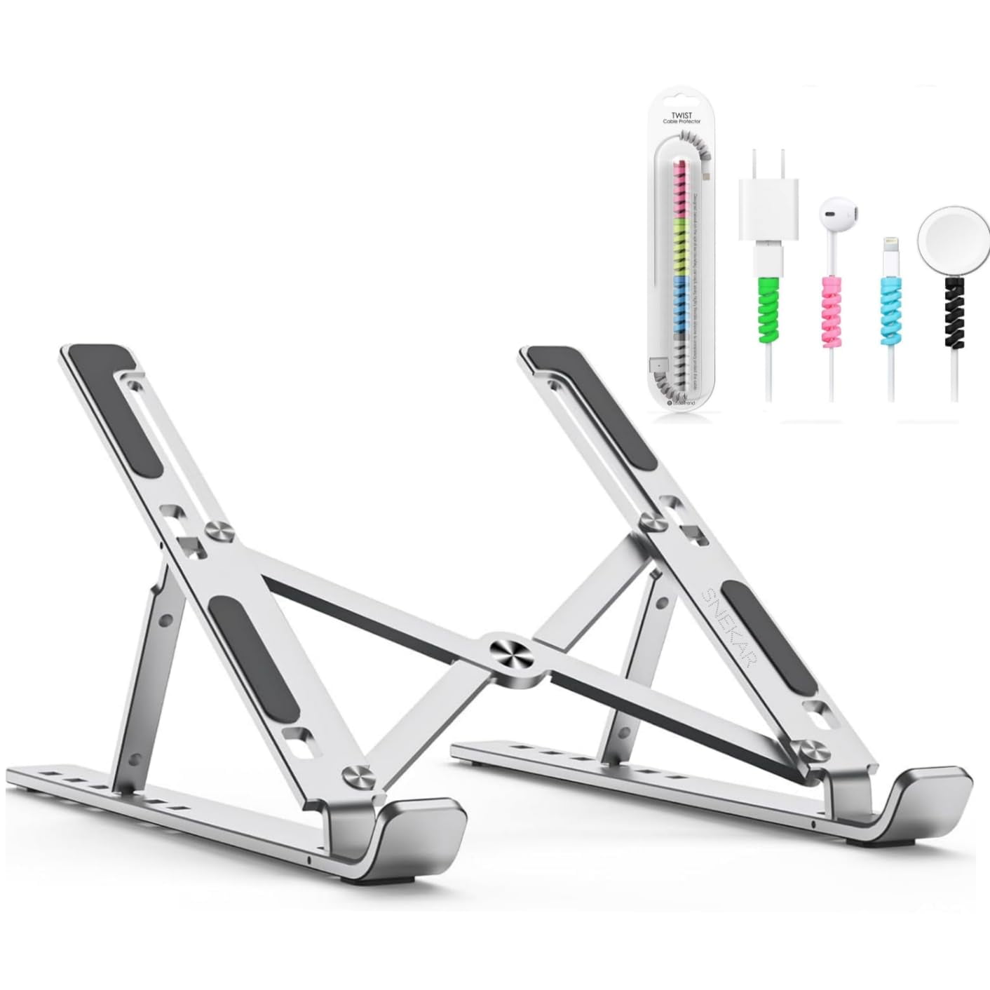 Aluminum Laptop Stand Adjustable Ergonomic Desk Riser for MacBook ...