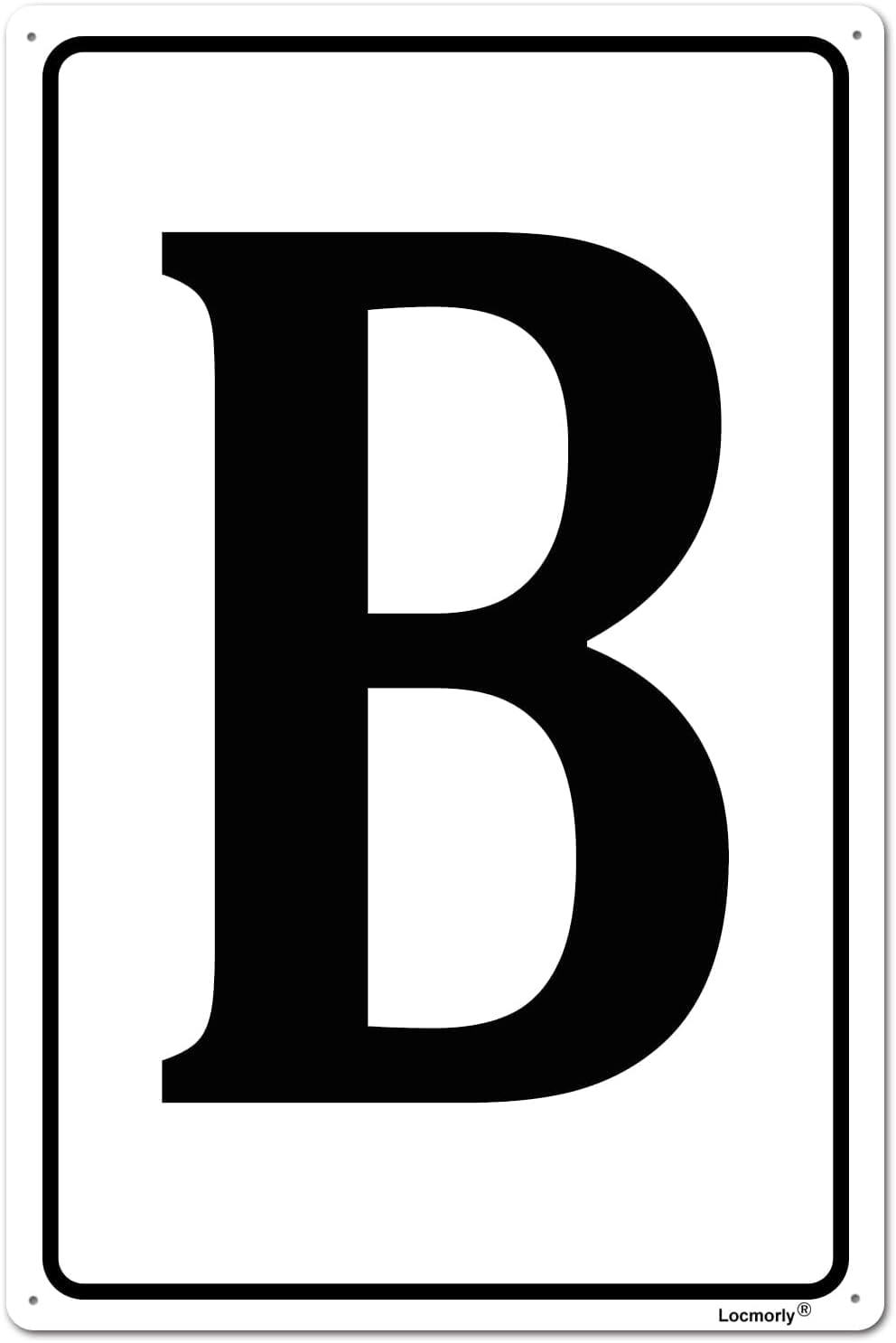 Aluminum Letter Sign B, Parking Spot Letter Signs, 12x16 Inch, Large ...