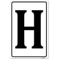 Aluminum Letter Sign H, Parking Spot Letter Signs, 8x12 Inch, Large ...