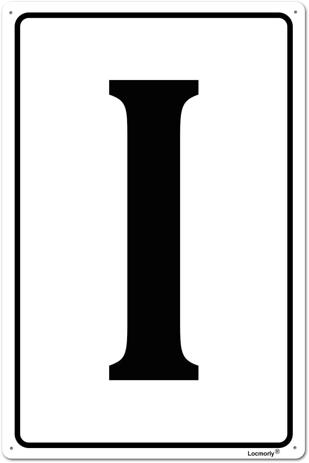 Aluminum Letter Sign I, Parking Spot Letter Signs, 12x16 Inch, Large ...