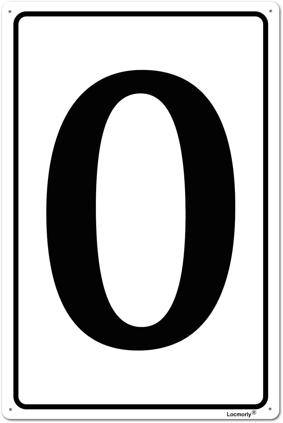 Aluminum Letter Sign O, Parking Spot Letter Signs, 8x12 Inch, Large ...